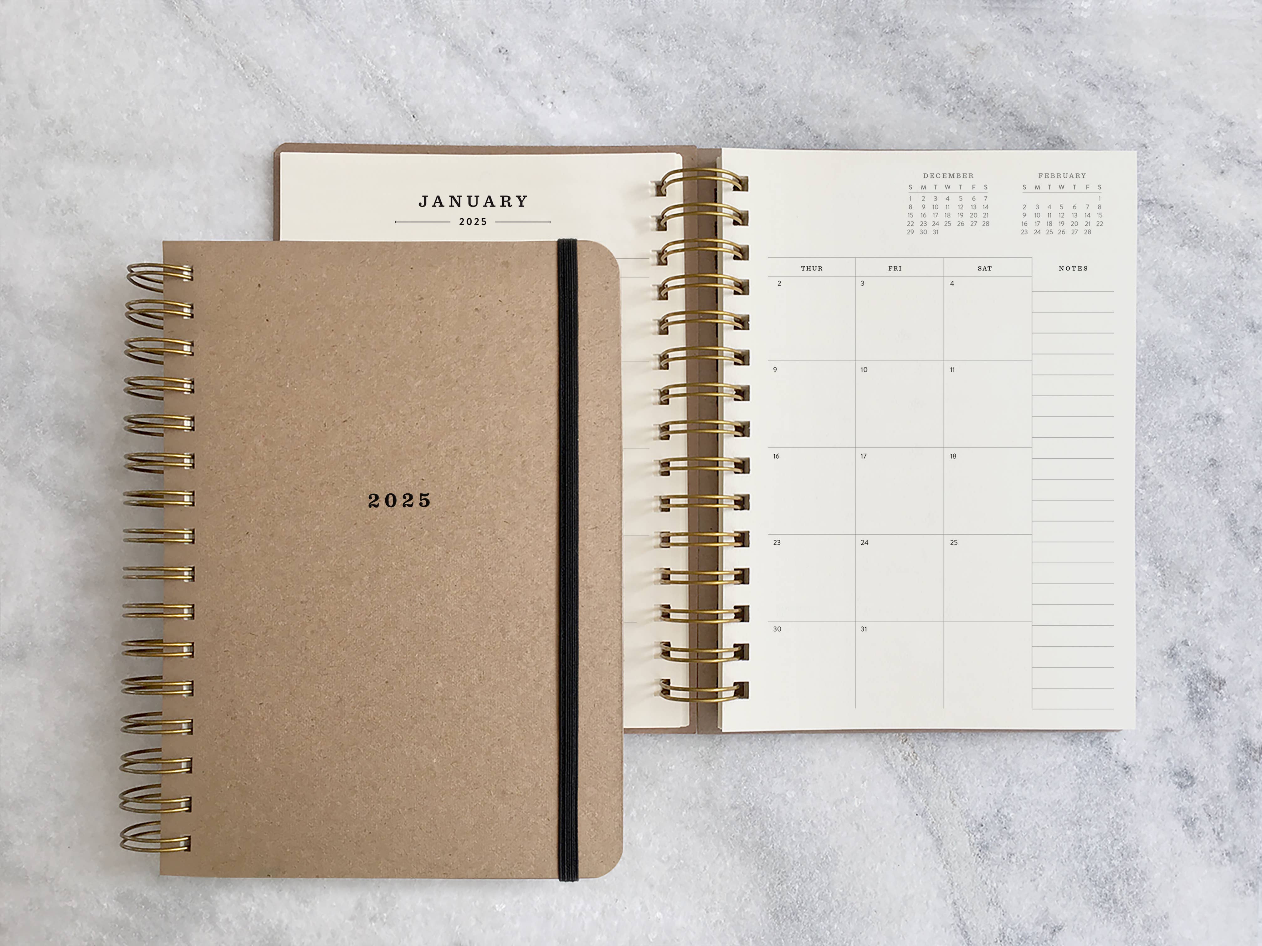 2025 Hard Cover Planner - Kraft – Hive Co.