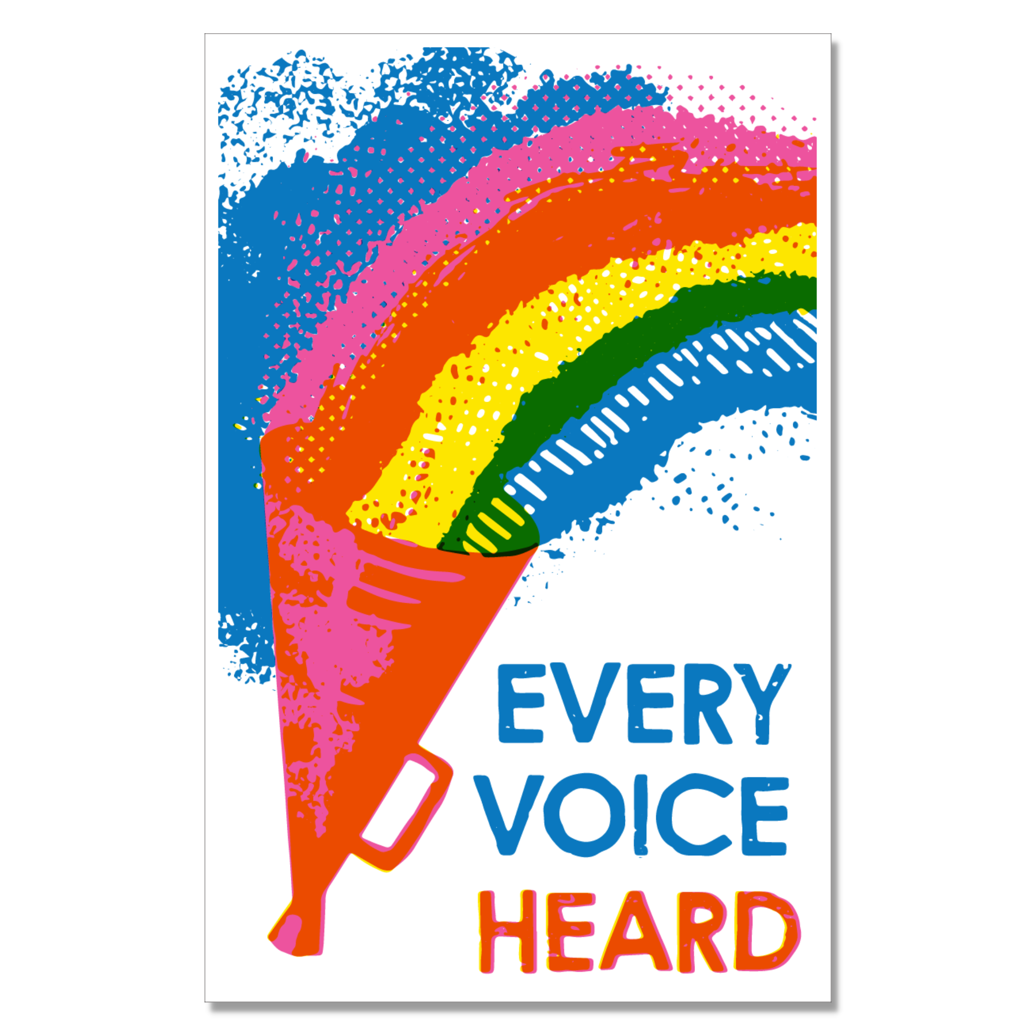 Every Voice Heard Risograph Social Change Poster - Hive Co.