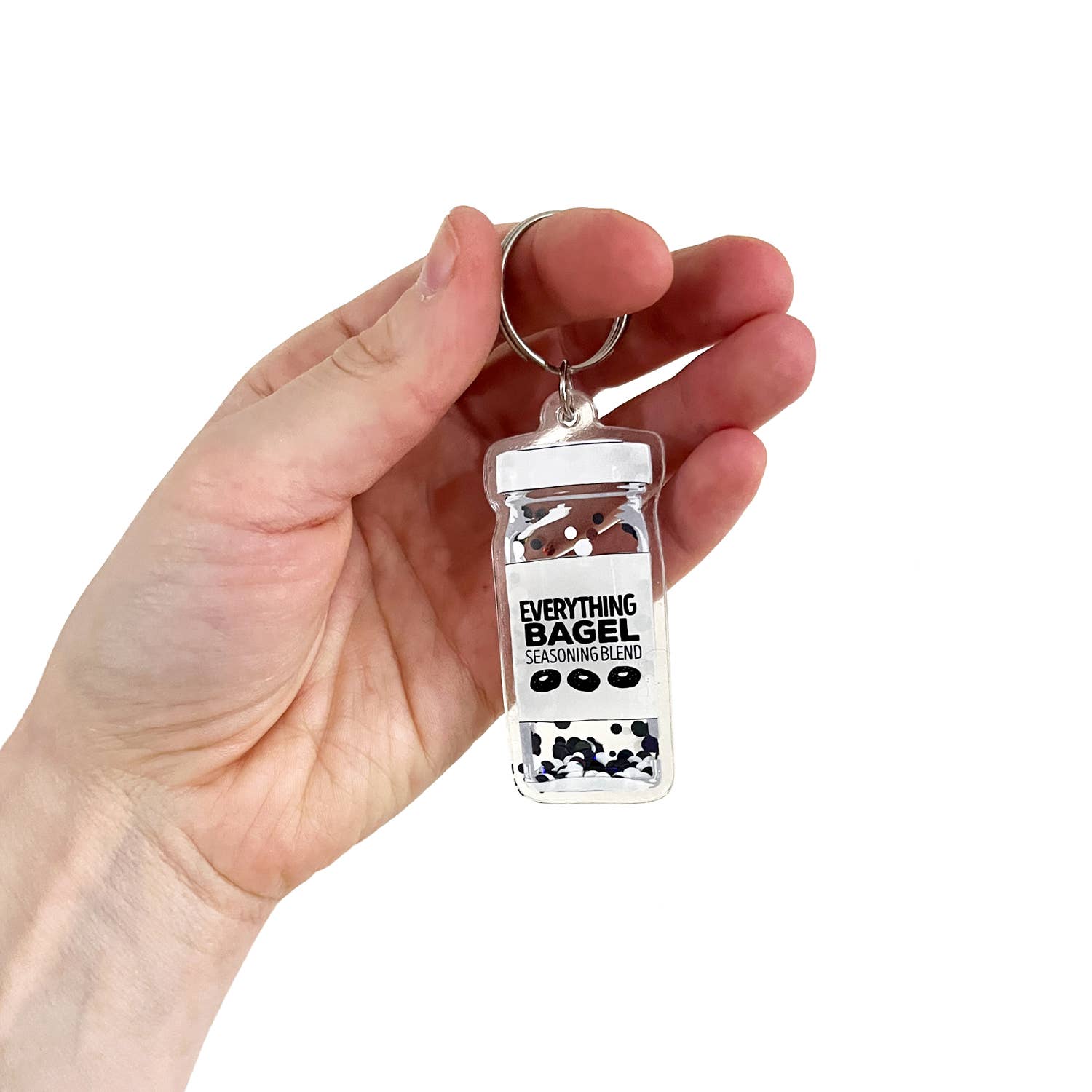 Everything Bagel Seasoning Glitter Keychain - Hive Co.